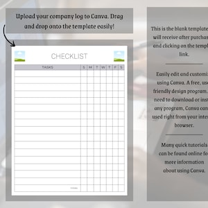 Checklist Template, Fully Editable and Customizable Checklist Template ...