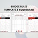 Bridge Rules Template, Bridge Scorecard Template, Board Game Rules ...