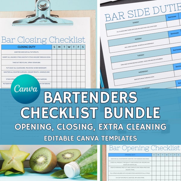 Snack Bar List Template - Etsy