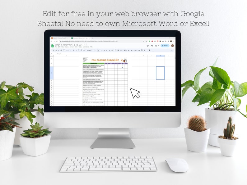 Server Closing Checklist Template, Editable Serving Checklist ...