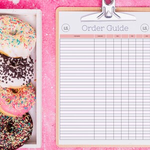 Order Guide for Restaurants and Bars Restaurant Par List - Etsy