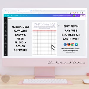 Bathroom Log Restroom Checklist Editable Template Washroom - Etsy