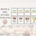 Recipe and Spec Templates for Restaurants, Editable Canva Templates, 13 ...