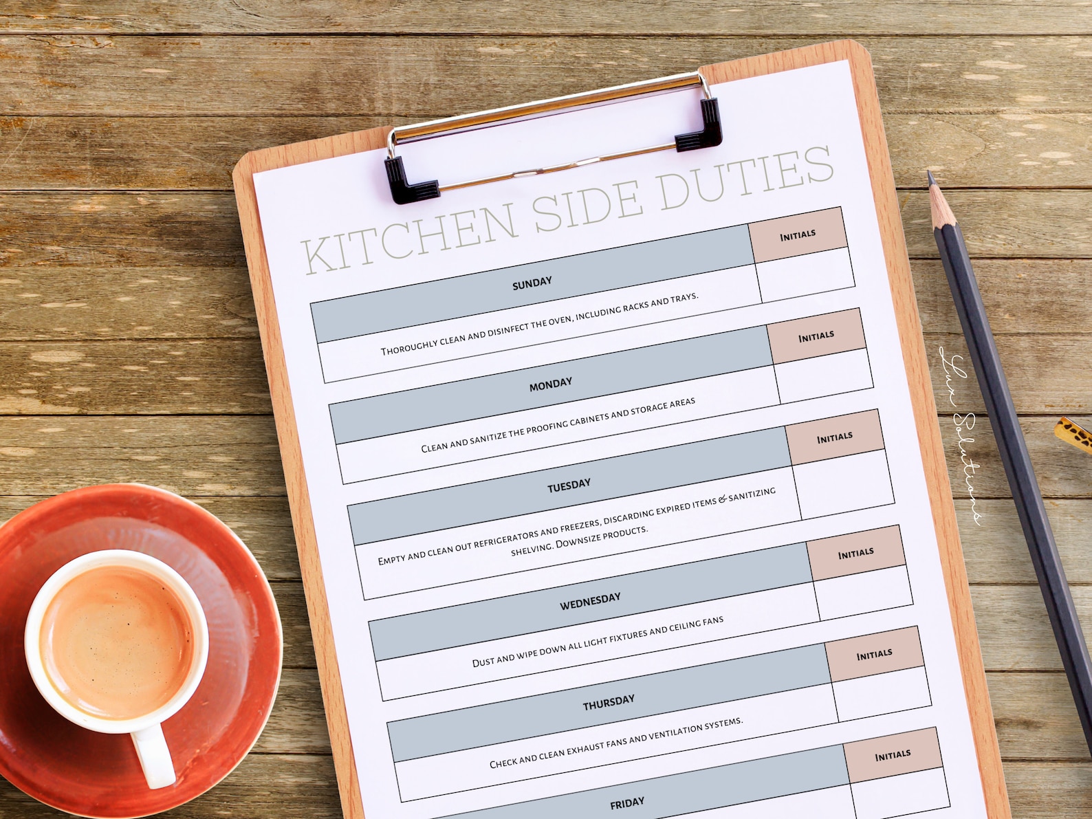 Bakery Cleaning Checklist, Fully Customizable, Edit Free With Canva ...