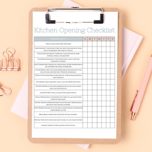 Bakery Opening Checklist, Editable Template for Bakeries, Bakery Daily ...