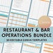 Restaurant Templates Starter Pack, Server, Kitchen, Bar, Opening ...