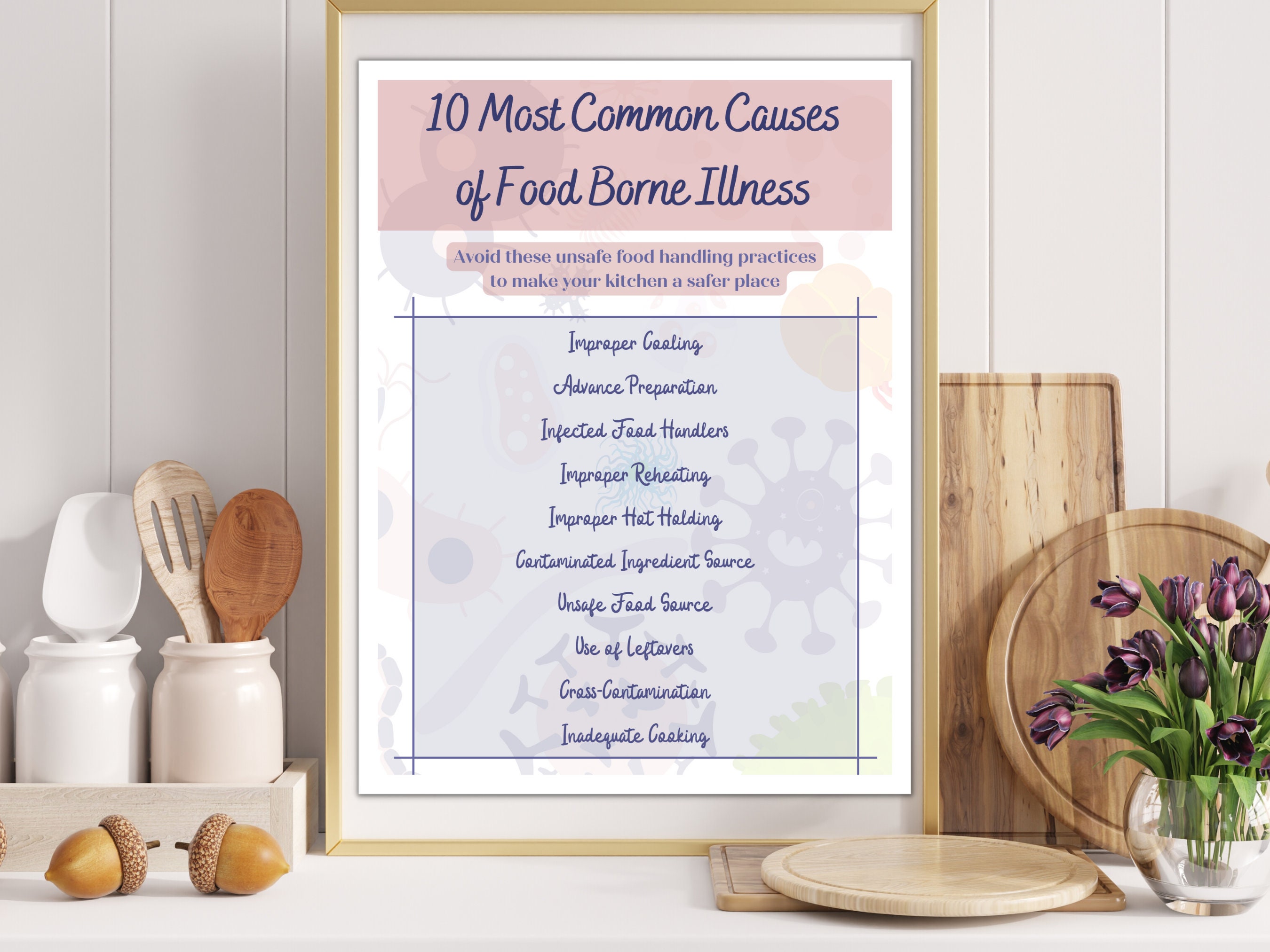 Food Safety Poster, Printable Food Safe Poster, Restaurant Safety, Food ...