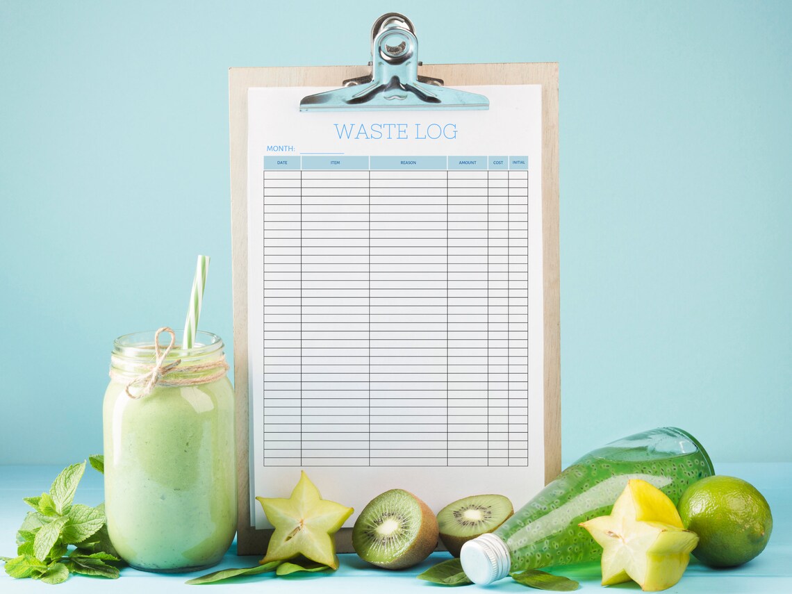 Food Waste Log Bar Waste Log Editable Restaurant Template 4 - Etsy