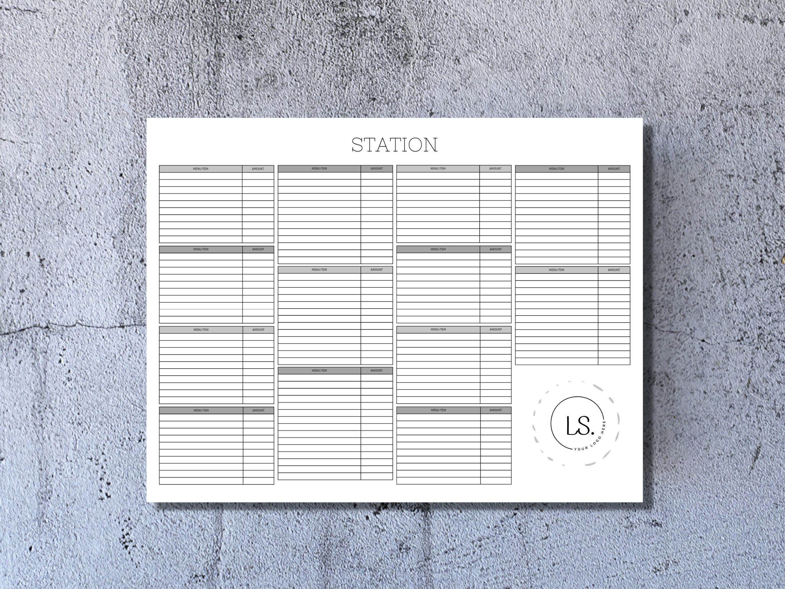 Restaurant Station cheat Sheets Restaurant - Etsy