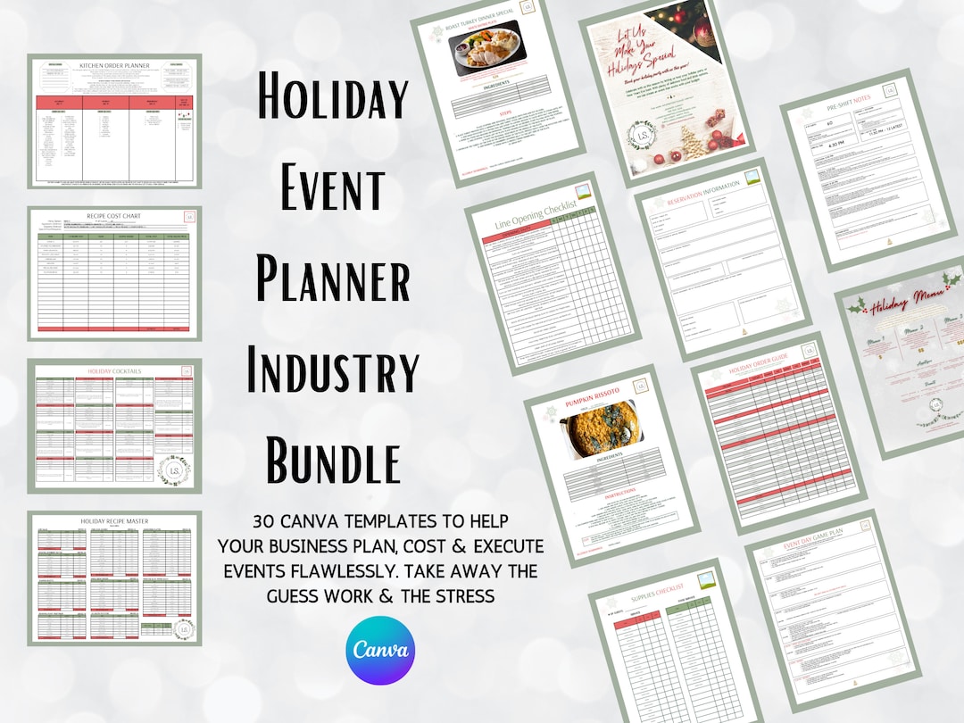 Holiday Event Planner Template Bundle, Learn to Plan and Execute Large ...