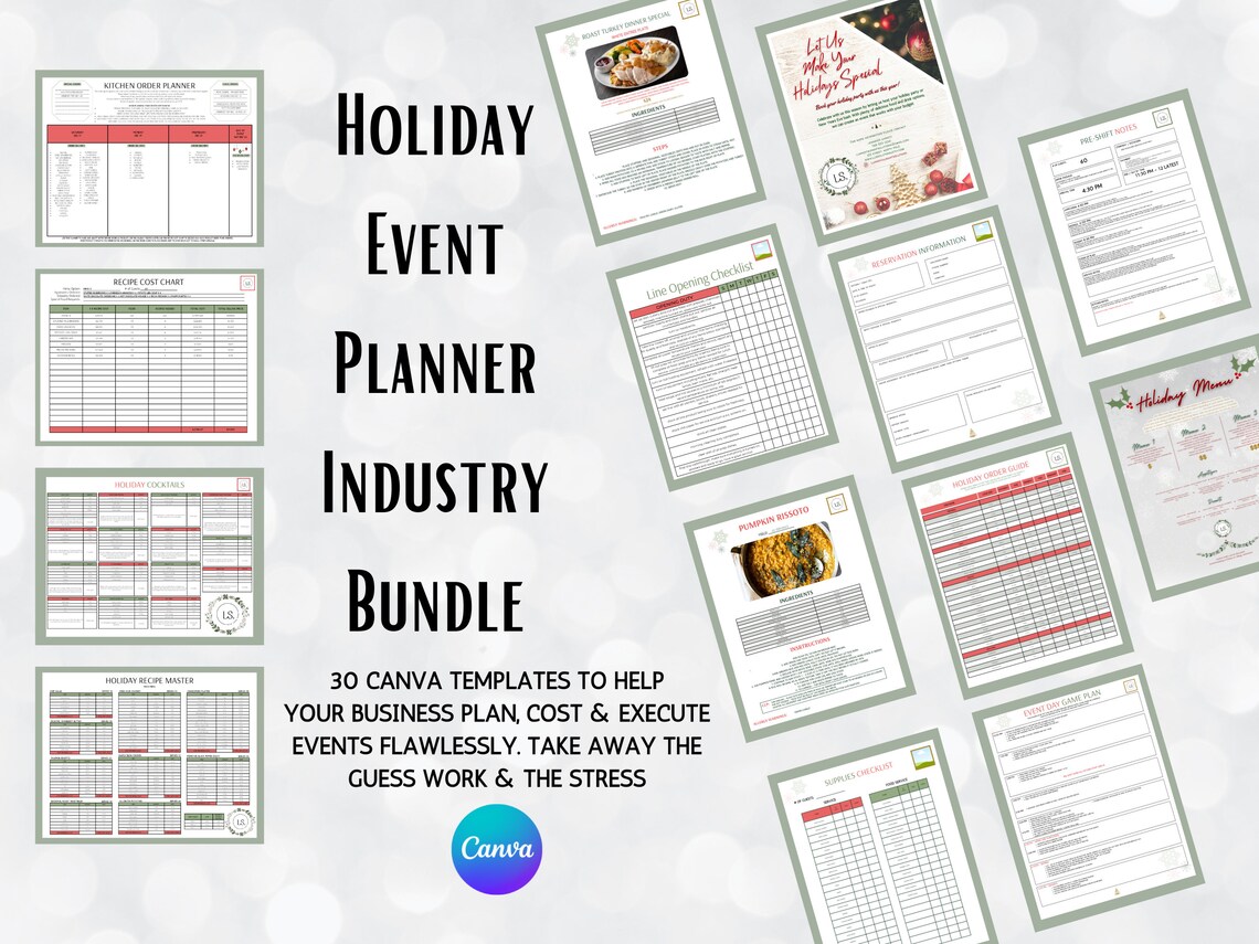 Holiday Event Planner Template Bundle, Learn to Plan and Execute Large ...