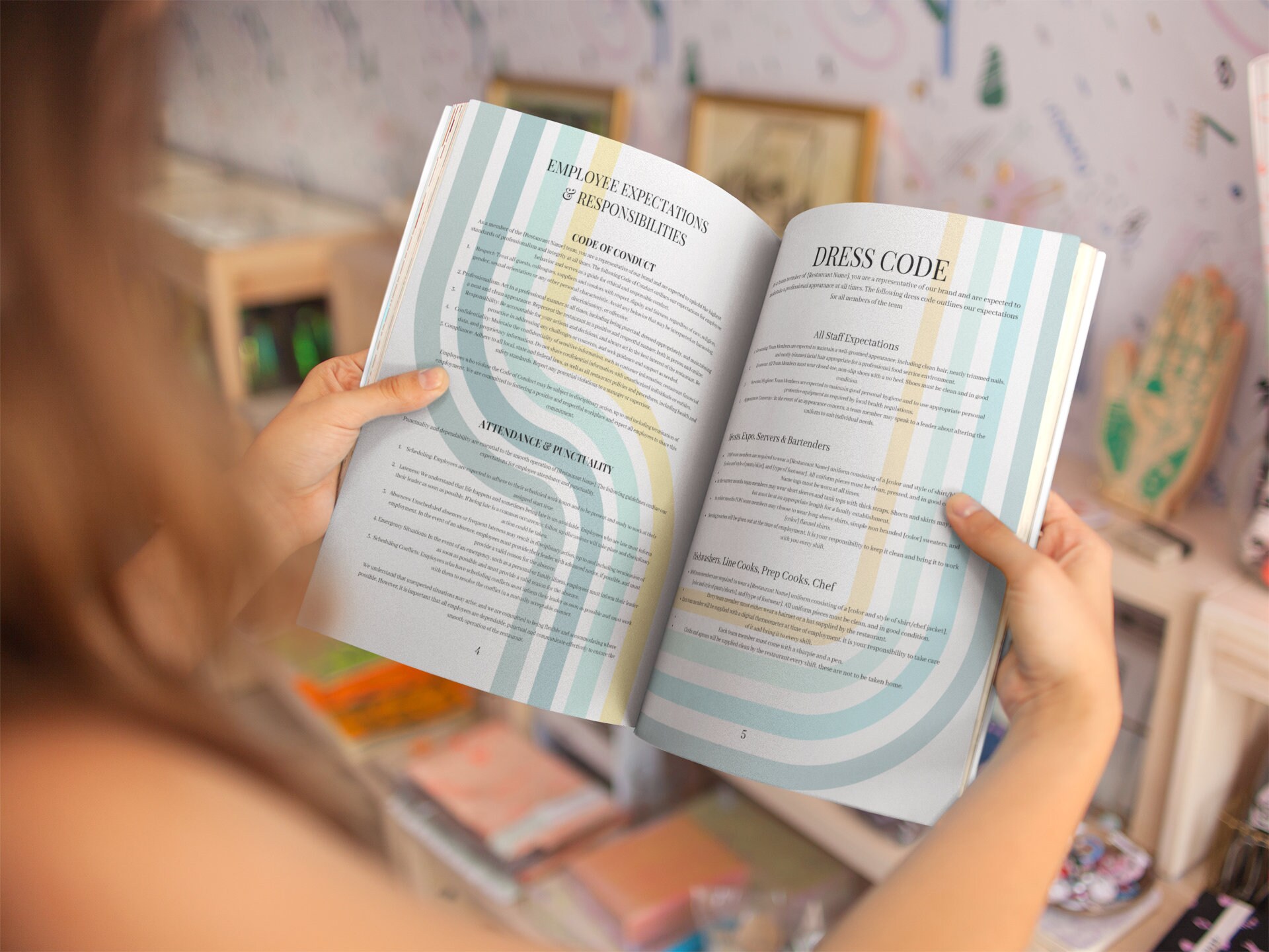 Employee Handbook for Restaurants, Modern Food & Beverage Service ...