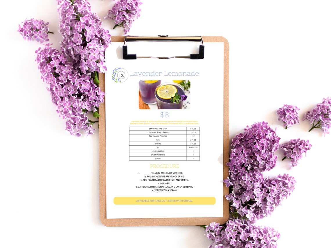 Editable Spec Sheet and Recipe Template Blank Recipe - Etsy