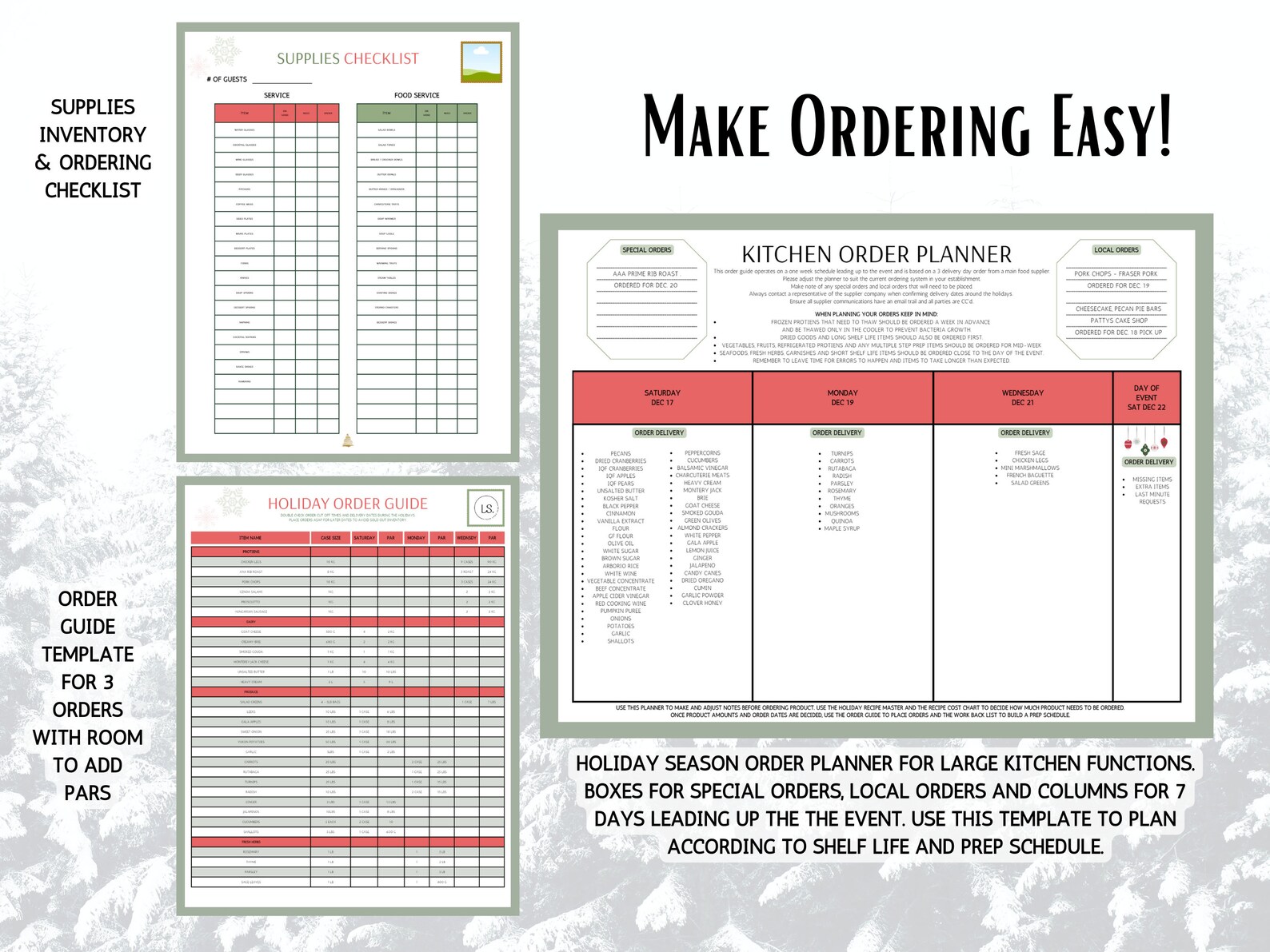 Holiday Event Planner Template Bundle, Learn to Plan and Execute Large ...