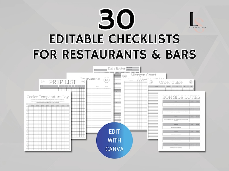 Restaurant Operations Template Bundle, Cost Control, Inventory ...