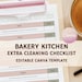 Bakery Cleaning Checklist, Fully Customizable, Edit Free With Canva ...