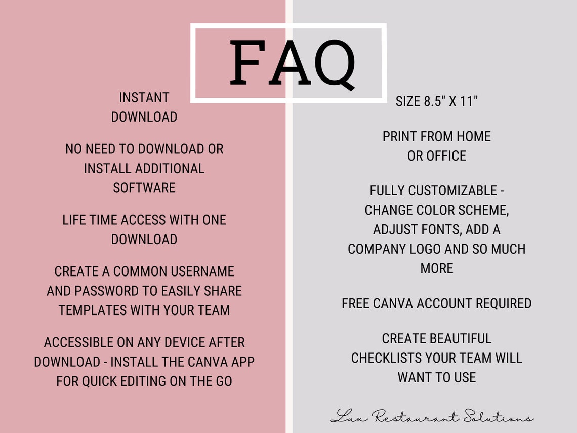 Checklist Template, Fully Editable and Customizable Checklist Template ...
