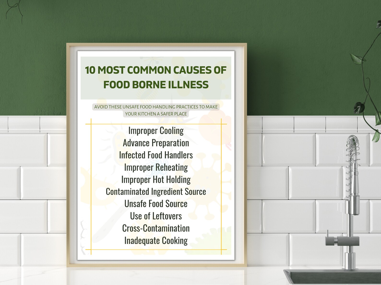 Food Safety Poster Bundle, Restaurant Safety Poster, Food Info Posters ...