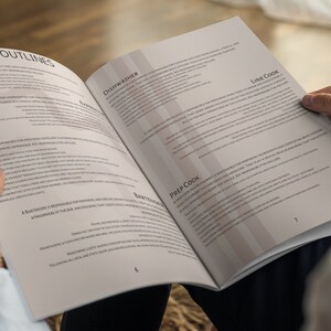 Modern Employee Handbook for Restaurants, Food & Beverage Service ...