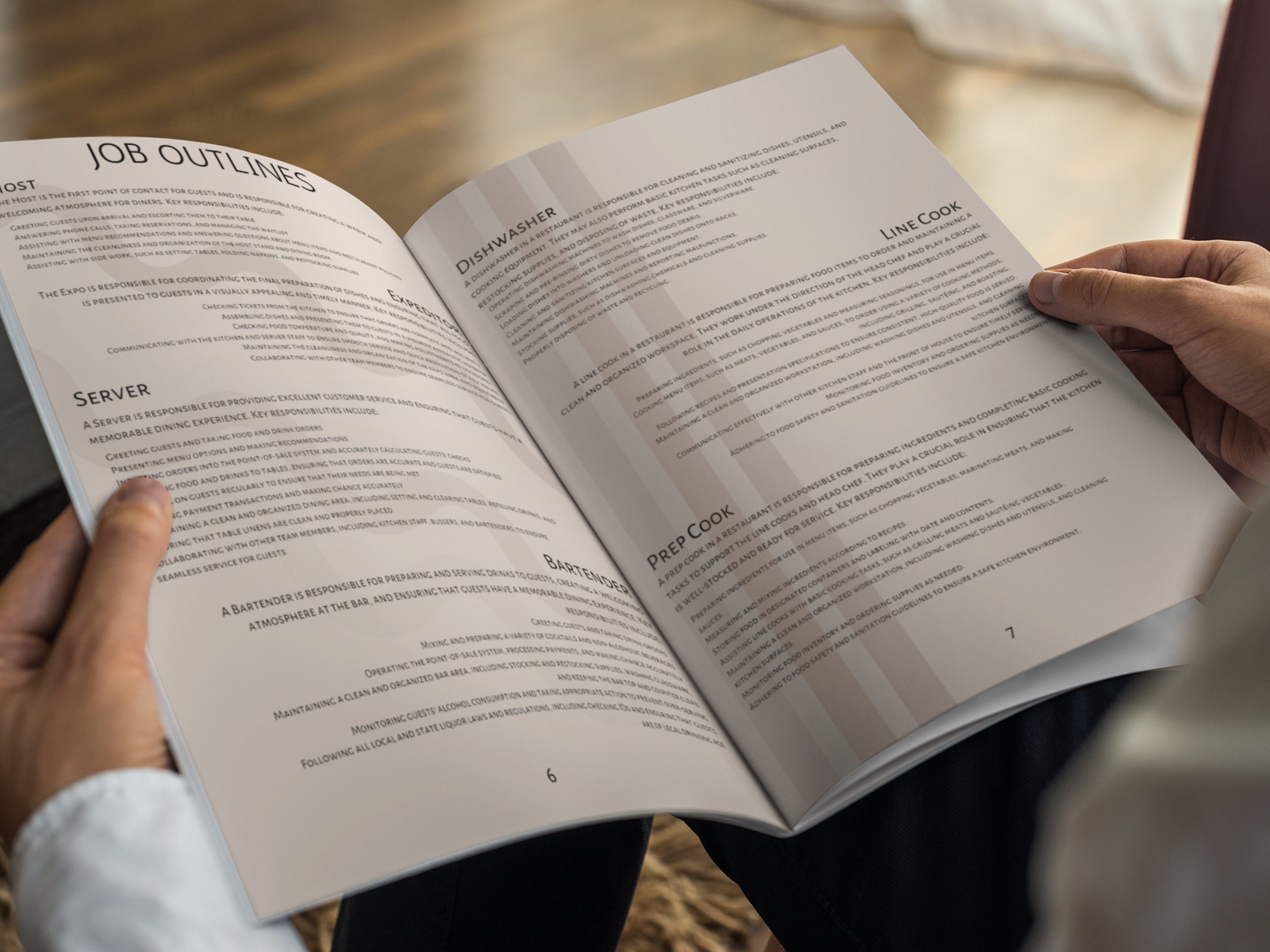 Modern Employee Handbook for Restaurants, Food & Beverage Service ...