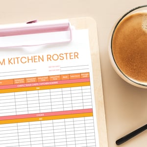 Daily Roster for Restaurants & Bars, Schedule Template for Restaurants ...