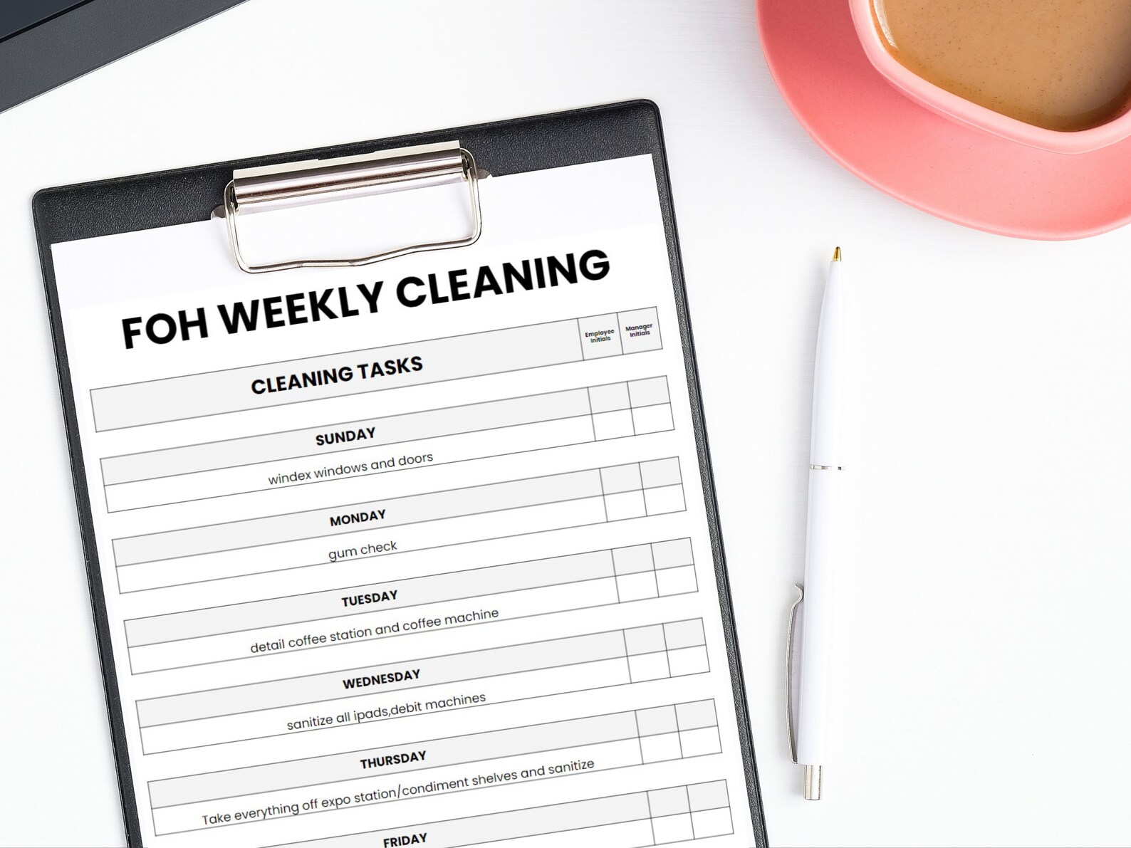 Server Checklist Template Bundle, Restaurant & Bar Server Checklists ...