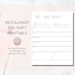 Pre-shift for Restaurants, Editable Pre Shift Template, Restaurant ...