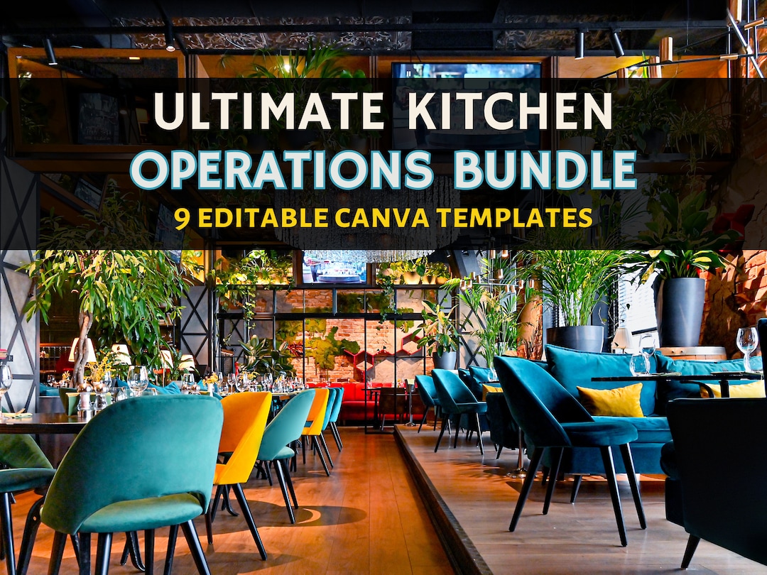 Kitchen Template Bundle, Professional Kitchen Templates, Fully Editable ...