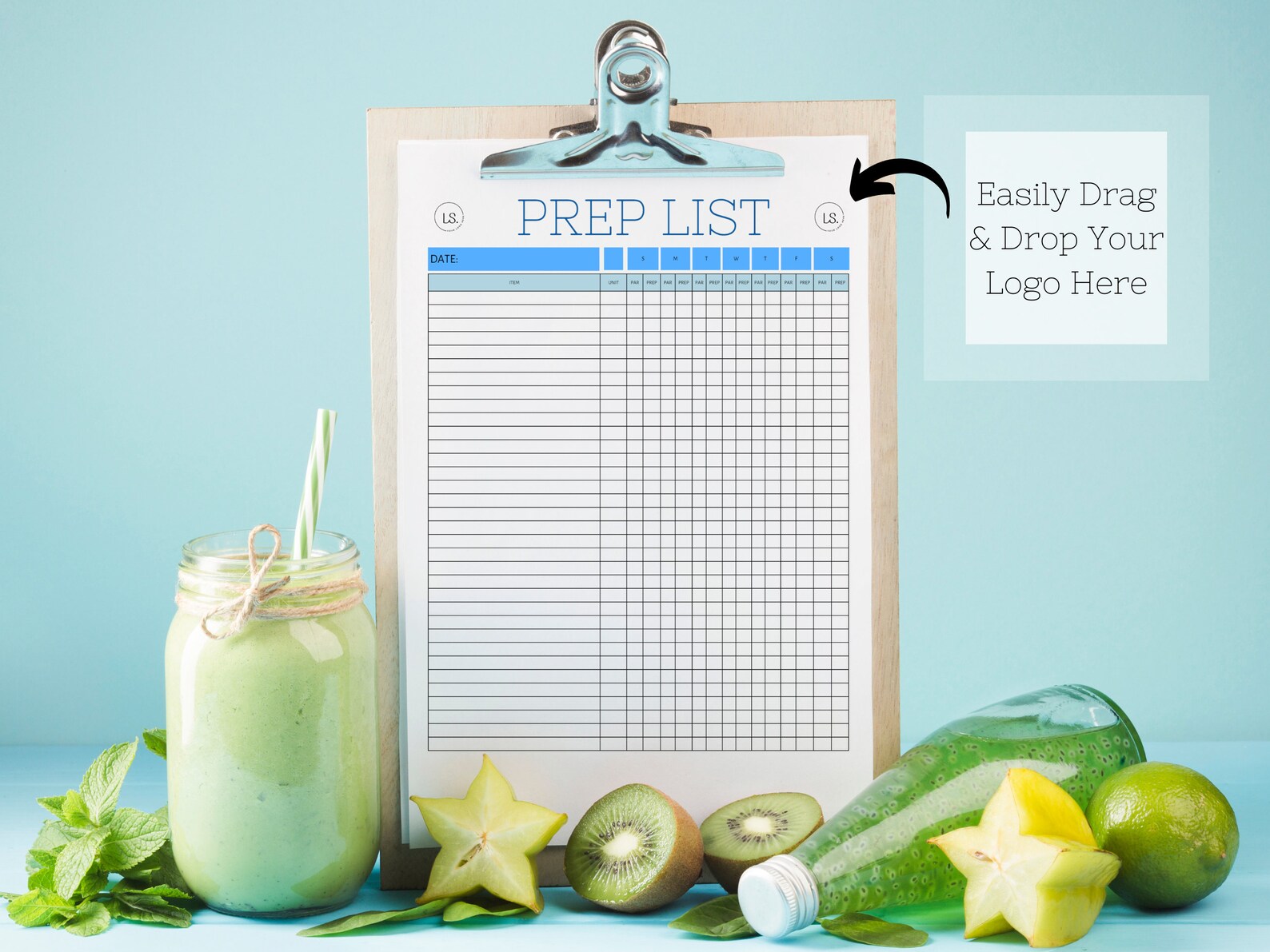 Prep and Par List for Kitchens Food Prep List Edit Free With - Etsy