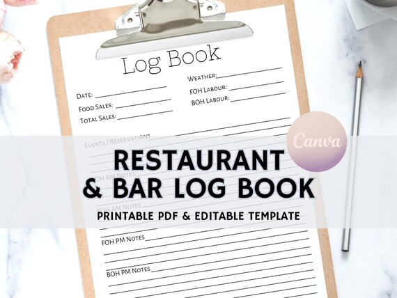 Manager Log Book Template