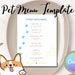 Pet Menu Template, Dog Menu for Restaurants or Events, Canva Dog Menu ...
