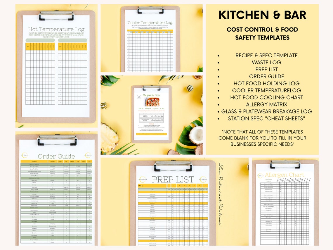 Restaurant Template Bundle, 30 Editable Restaurant & Bar Templates ...
