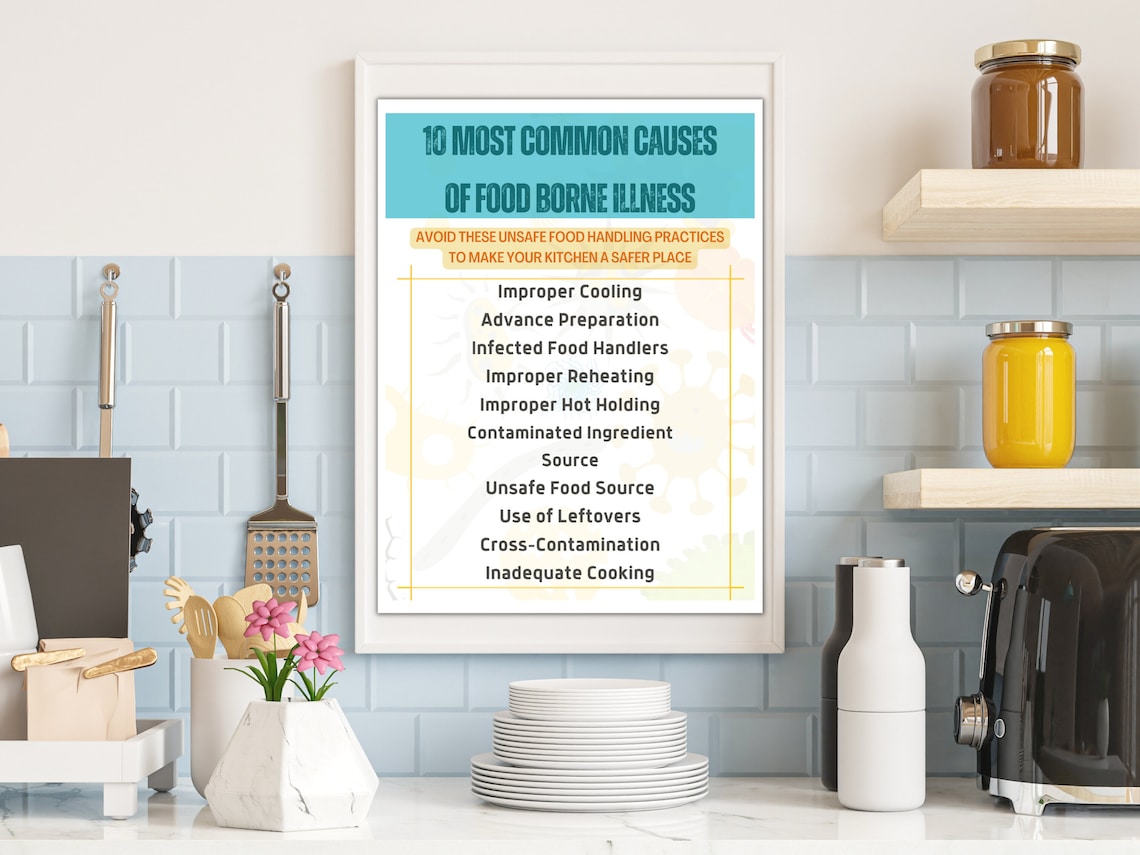 Food Safety Poster, Printable Food Safe Poster, Restaurant Safety, Food ...
