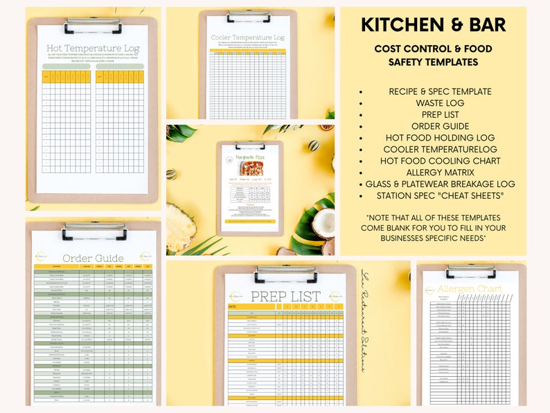 Restaurant Operations Template Bundle, Cost Control, Inventory ...