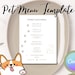 Pet Menu Template, Dog Menu for Restaurants or Events, Canva Dog Menu ...