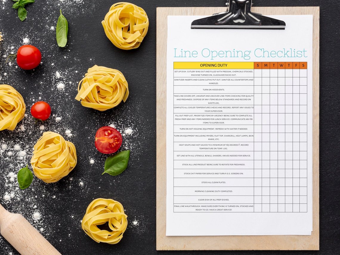 Kitchen Template Bundle, BOH Cleaning Checklists, Organize Your Kitchen ...