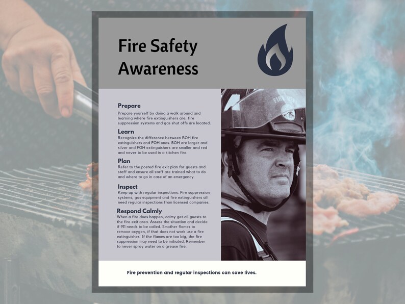 Fire Safety Poster, Workplace Safety, Fire Procedures, Fire Poster ...