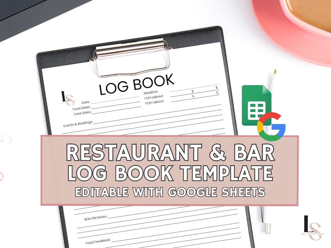 Restaurant Log Book, Hospitality Industry Review Journal, Manager Log ...