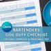 Bar Side Duties Checklist, Bartender Checklist, Bar Side Work Template ...