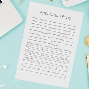 Restaurant Application Form Editable Application Template - Etsy