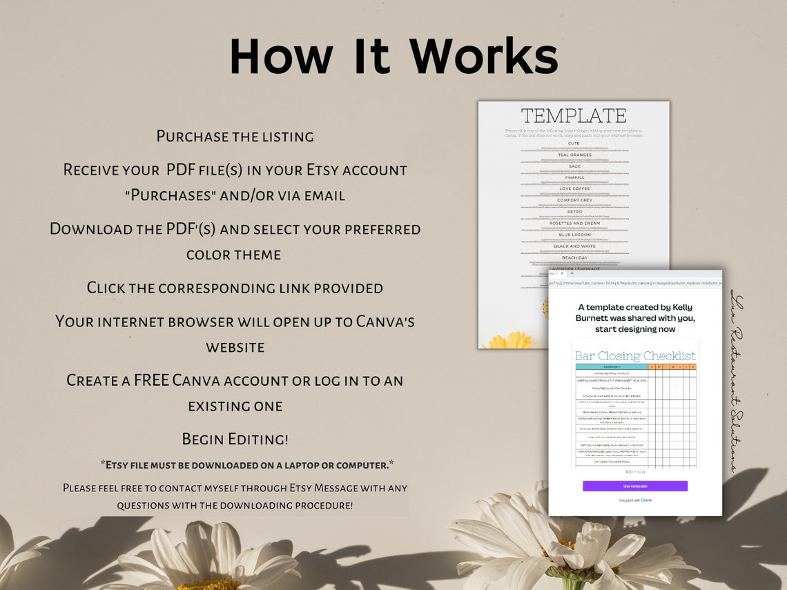 Restaurant Reservation Sheet Editable Reservation Template - Etsy