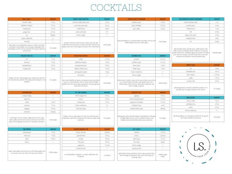 Restaurant Station cheat Sheets Restaurant - Etsy