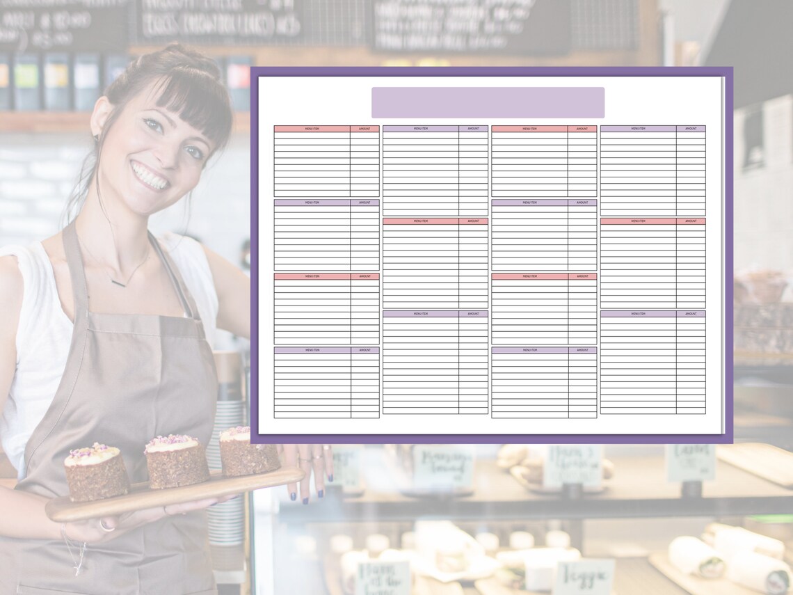 Restaurant Station cheat Sheets Restaurant - Etsy