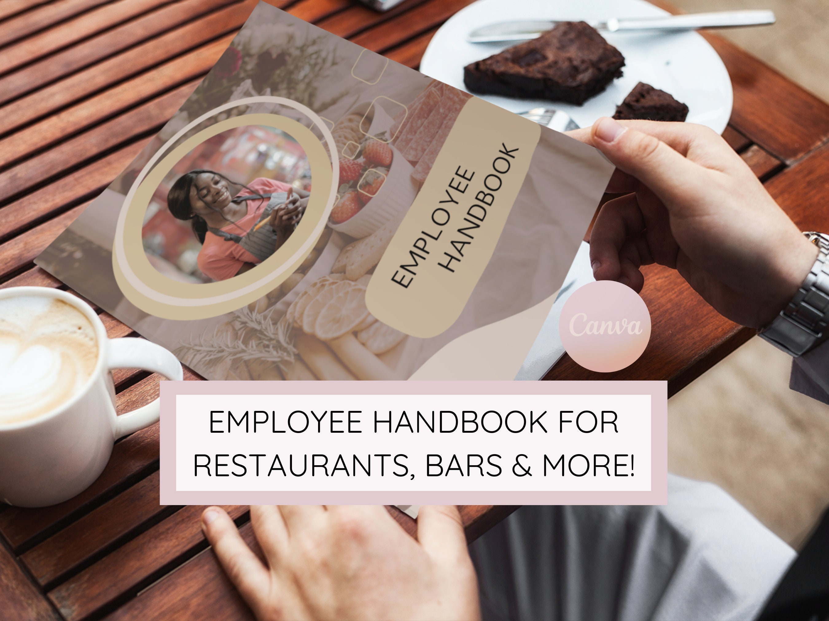 Modern Employee Handbook for Restaurants, Food & Beverage Service ...