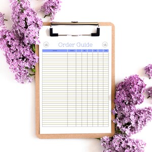 Order Guide for Restaurants and Bars Restaurant Par List - Etsy