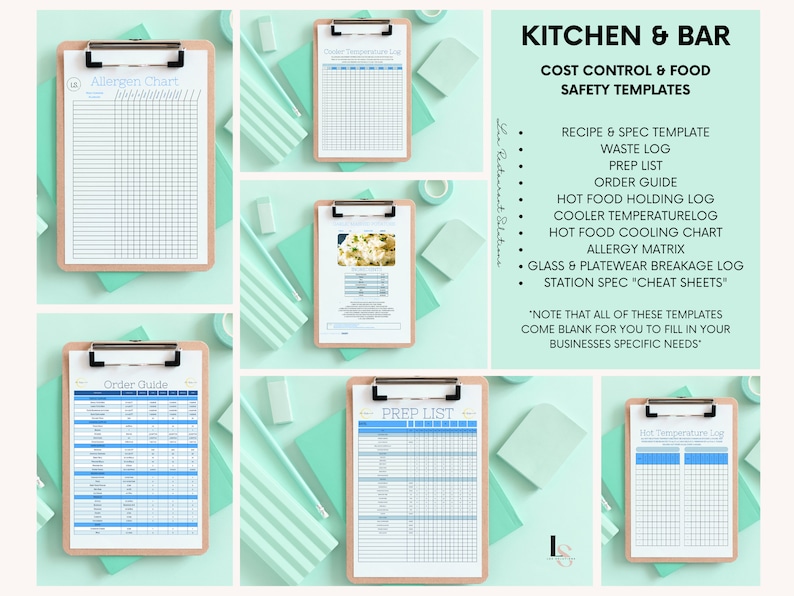 Restaurant Template Bundle, 30 Editable Restaurant & Bar Templates ...