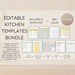 Kitchen Template Bundle Professional Kitchen Templates Fully - Etsy