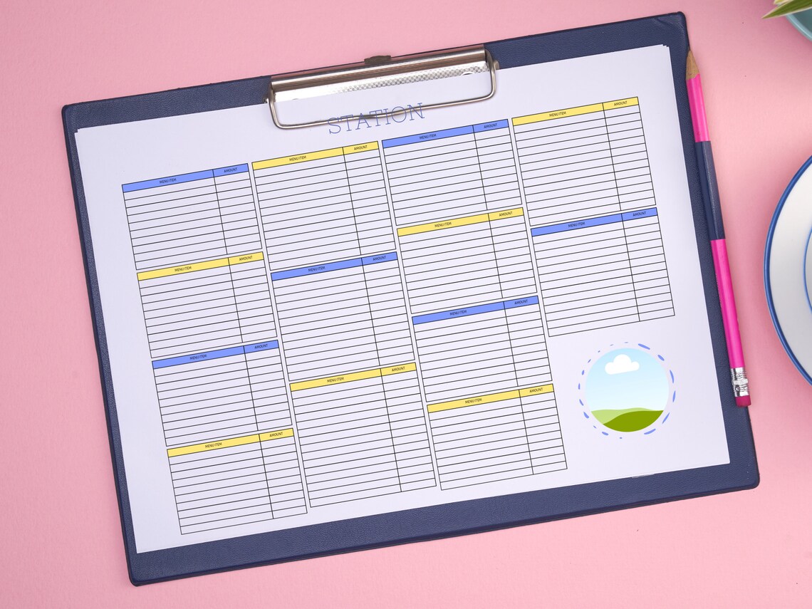 Restaurant Station cheat Sheets Restaurant - Etsy