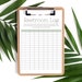 Bathroom Log Restroom Checklist Editable Template Washroom - Etsy Canada