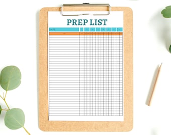 Prep and Par Sheets - Etsy